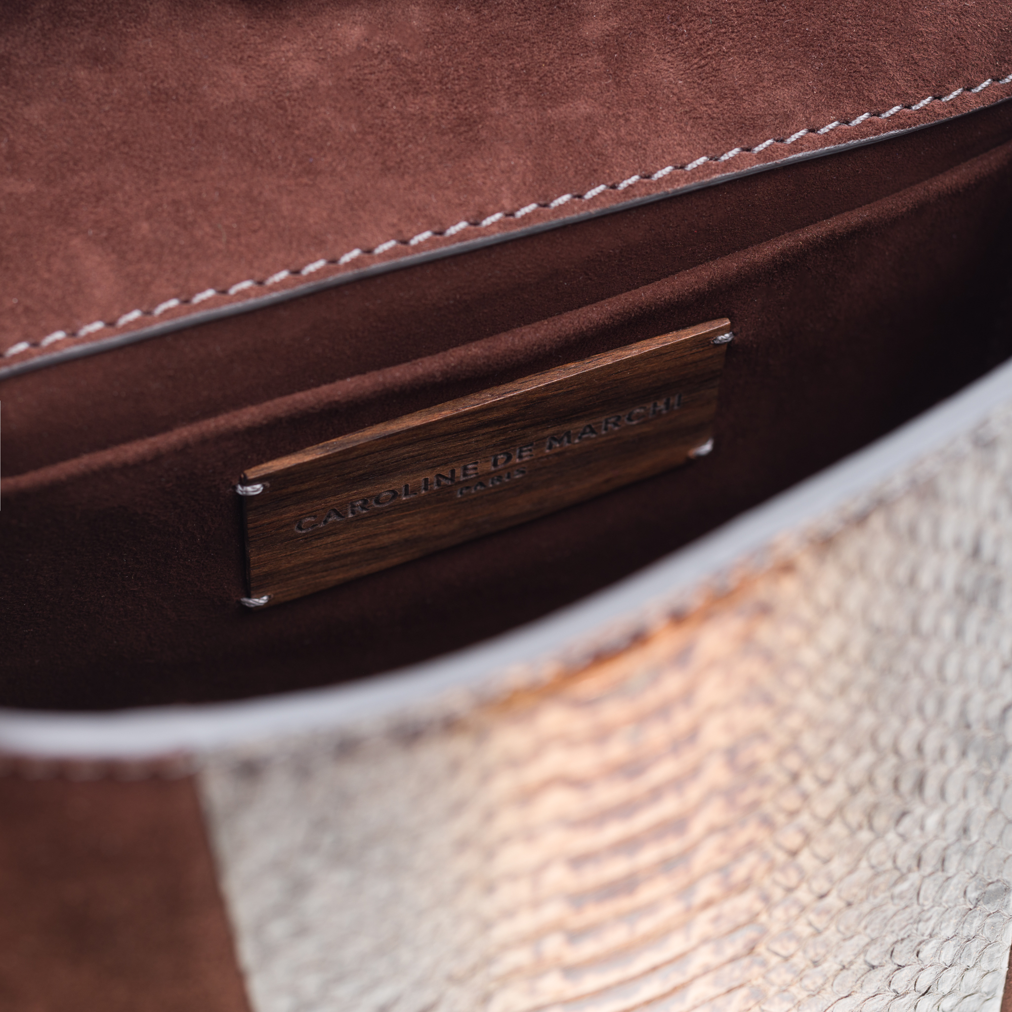 Mini Reka Elentari bag leather/snake - Caroline De Marchi